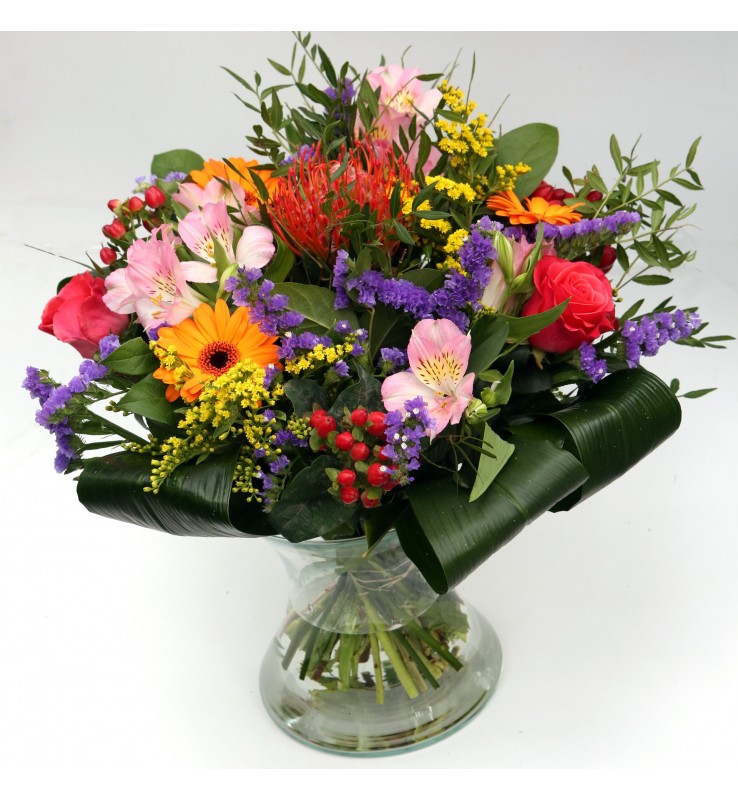 Bouquet "Louise" Fuchsia pink fleuriste leloup
